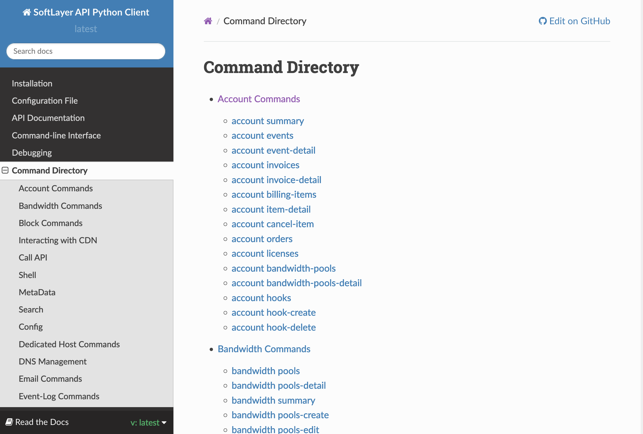 softlayer-python: language bindings/CLI for a cloud company